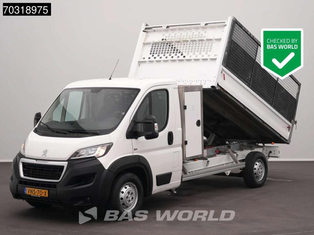 Peugeot Boxer 160PK Kipper met Kist Trekhaak Airco Euro6 Tipper Benne ...