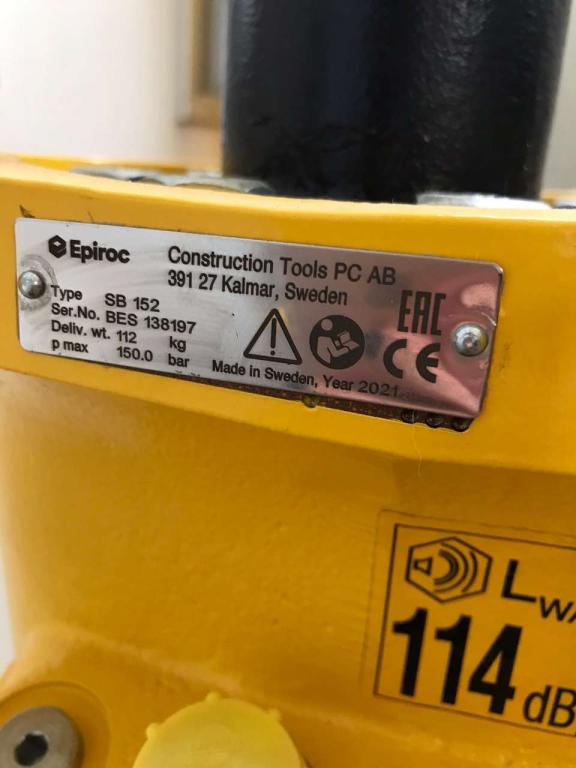 Epiroc SB152 - Martello demolitore in vendita a Parma da Ar.An. Srl